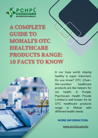 A Complete Guide to Mohali's OTC Healthcare Products Range 10 Facts to Know - kamleeshkumar Flip ...