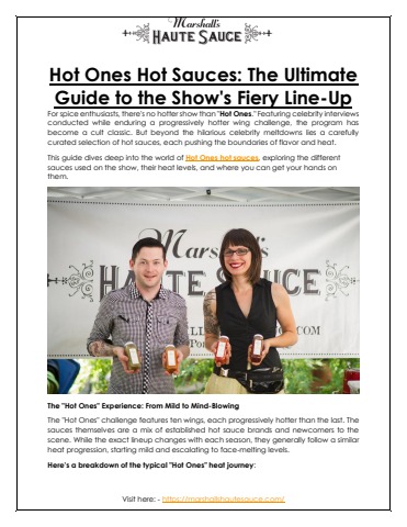 Hot Ones Hot Sauces: The Ultimate Guide to the Show's Fiery Line-Up