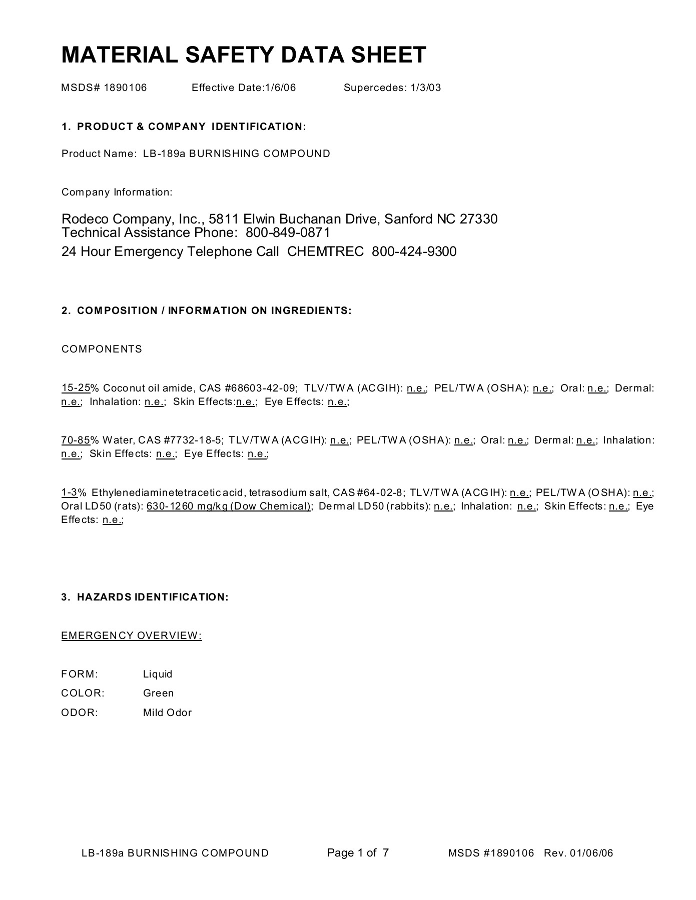 SAFETY DATA SHEET (SDS) DISEDIAKAN BAGI BAHAN KIMIA Stor Am, 43% OFF