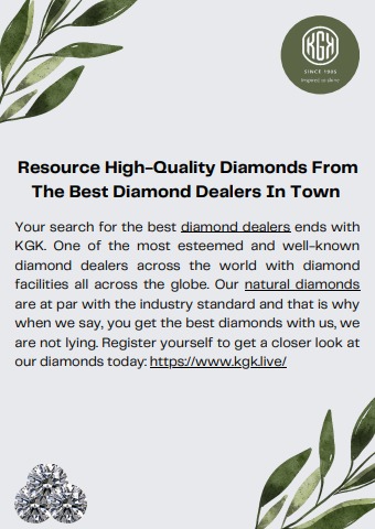 Resource High-Quality Diamonds From The Best Diamond Dealers In Town ...