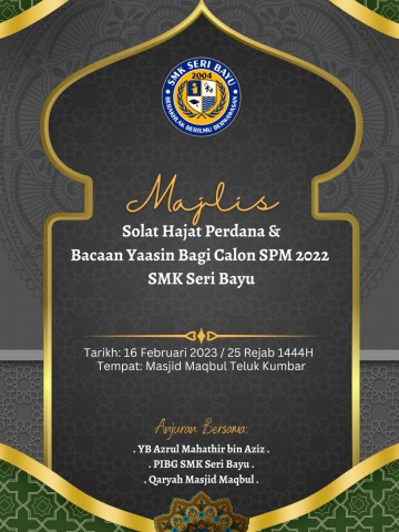 Majlis Solat Hajat Perdana dan Bacaan Yaasin Bagi Calon SPM 2022 SMK Seri Bayu - eriyah4497 Flip ...