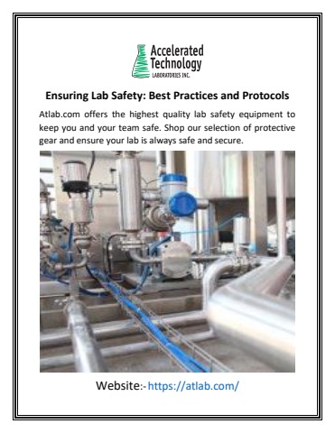 Ensuring Lab Safety - Accelerated Technology Laboratories, Inc. Flip ...