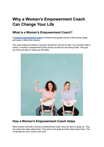 Why a Women’s Empowerment Coach Can Change Your Life