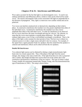 CH35&36 Interference Diffraction - University of Alabama - Guset User Flip PDF | AnyFlip