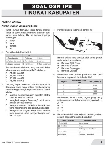 LATIHAN SOAL OSN IPS SMP - aylayr Flip PDF | AnyFlip