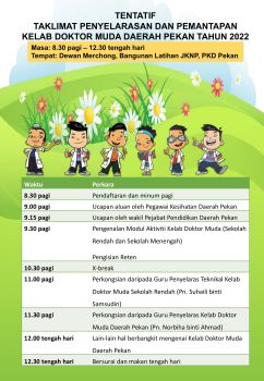 Tentatif Taklimat Penyelarasan Aktiviti Kelab Doktor Muda - PKD Pekan ...