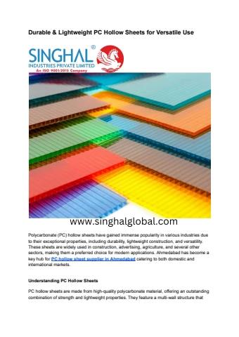 PC Hollow Sheets