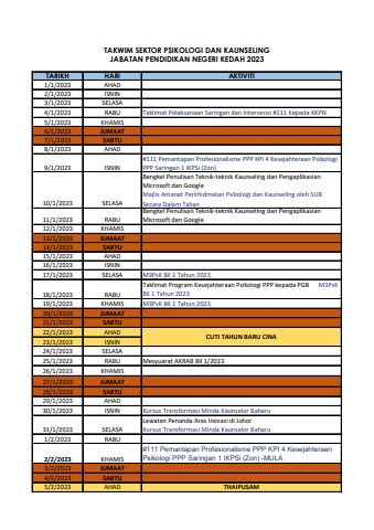 takwim_2022 3 jpn Sektor Psikologi dan Kaunseling-edited081222 - jpnkedahspsk Flip PDF | AnyFlip