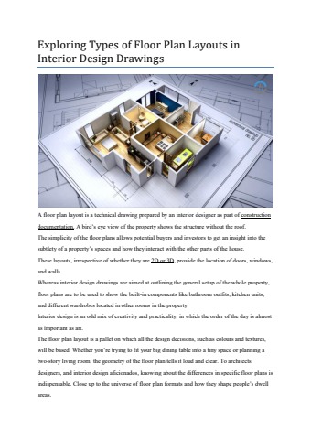 Exploring Types of Floor Plan Layouts in Interior Design Drawings - CAD ...