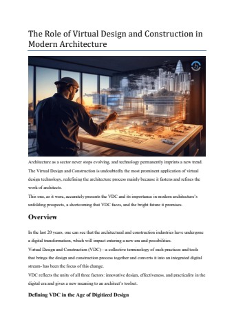 The Role of Virtual Design and Construction in Modern Architecture - CAD Drafting Flip PDF | AnyFlip