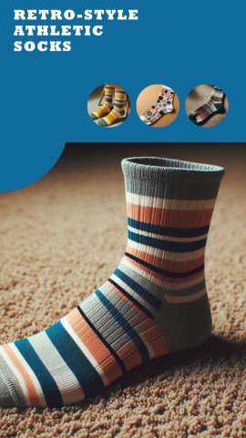 Custom Sock Trend: Retro-style athletic sock