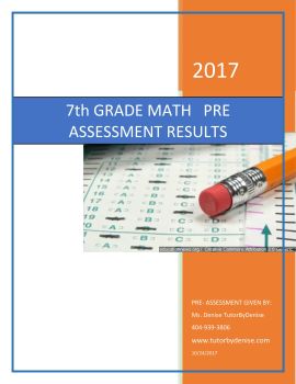 7th grade math pre-assessment answer sheet (michael johnson) - denise ...