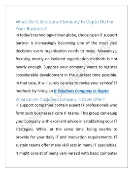 What Do It Solutions Company In Dapto Do For Your Business? - cyrus0467 ...