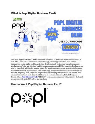 What is Popl Digital Business Cards