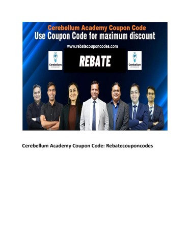 Cerebellum Academy Coupon Code - Rebate Coupon Code Flip PDF | AnyFlip
