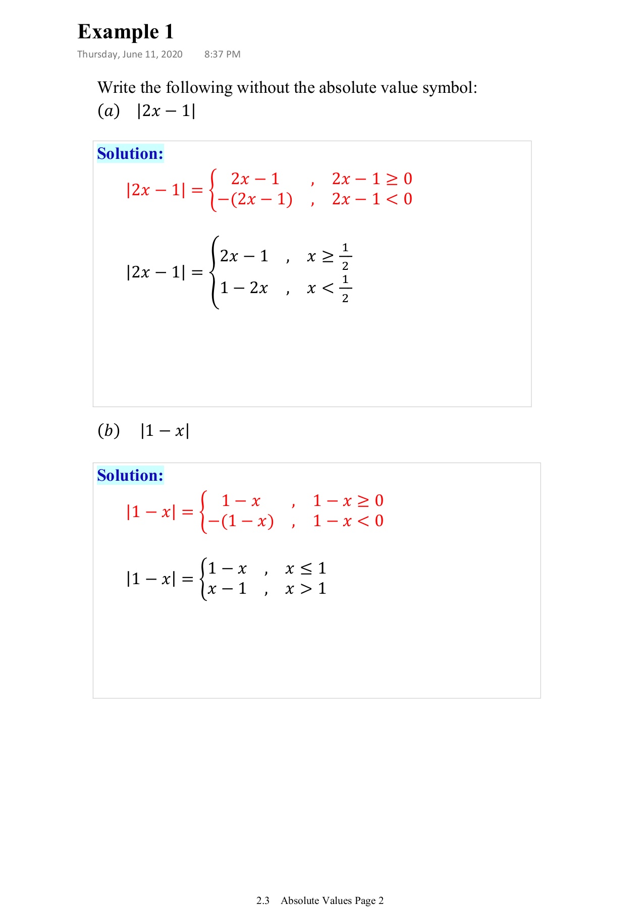 Absolute Value Symbol