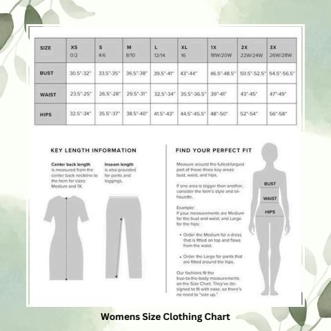 Avon Size Charts