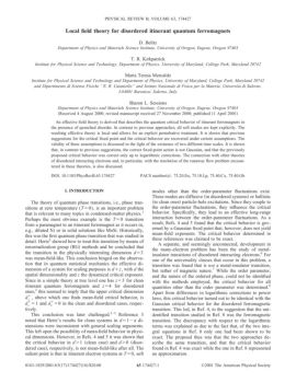 Local ﬁeld theory for disordered itinerant quantum ... - Guset User ...