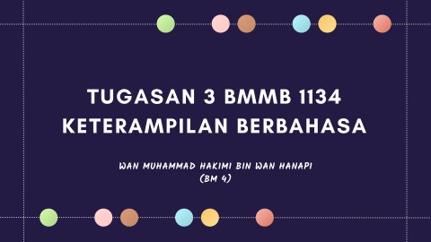 Halangan Komunikasi dalam Keterampilan Berbahasa - BM040623 Wan ...