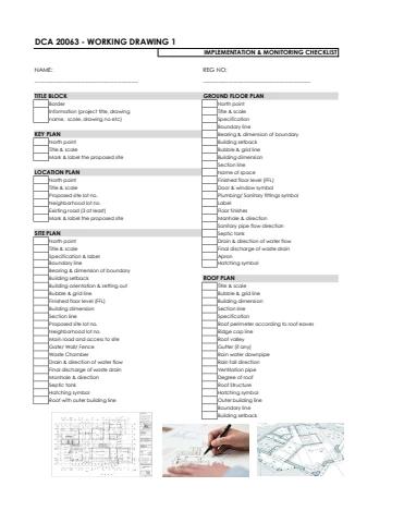 Working Drawing Checklist
