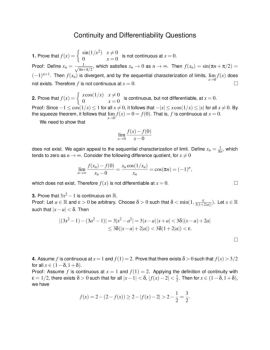 Continuity and Differentiability Questions - Mathematics - Guset User ...