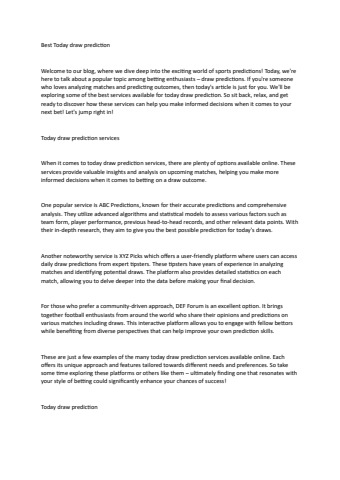 Today draw prediction, - rupasingh8530 Flip PDF | AnyFlip