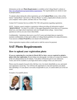 SAT Photo Requirements - Southeast Dubois Schools - Guset User Flip PDF ...
