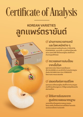 Certificate of Analysis Korean Pear - SG World Food Delivery Flip PDF ...