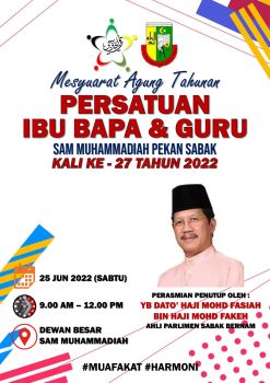 Buku Program Mesyuarat Agung Tahunan PIBG SAM Muhammadiah 2022 ...