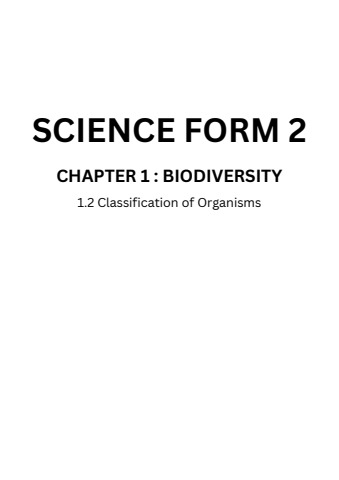 SCIENCE FORM 2 Biodiversity - LEE EN XIN LYDIA Moe Flip PDF | AnyFlip