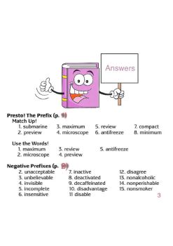 ANSWER KEY for PREFIXES and VOCABULARY: MUSIC - wtsg1965 Flip PDF | AnyFlip
