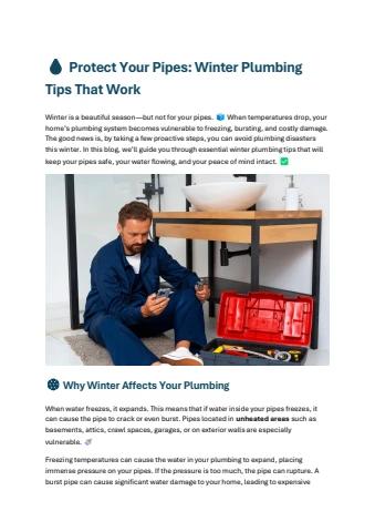 Protect Your Pipes Winter Plumbing Tips That Work