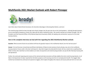 Multifamily 2021 Market Outlook with Robert Pinnegar - Bradyl Storage ...