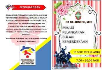 Buku Program Bulan Kemerdekaan SK St Joseph Miri 2022 - clementyca4101 ...