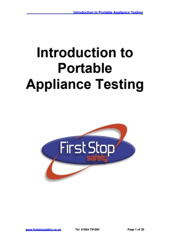 Introduction to Portable Appliance Testing p1-4