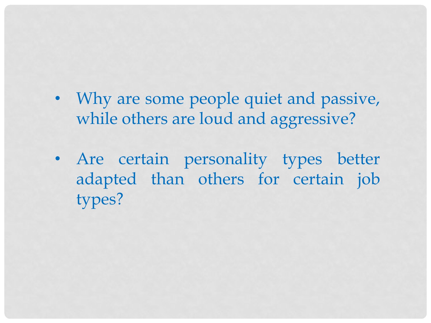 Passive Personality Type