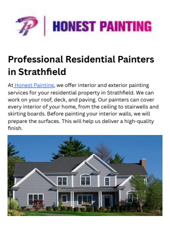 Professional Residential Painters in Strathfield (1) - Honest Painting ...