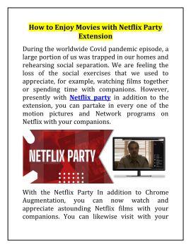 How to Enjoy Movies with Netflix Party Extension - Netflix Party Flip ...