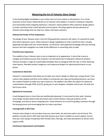 Mastering the Art of Volusion Store Design - OCDesignsOnline Flip PDF ...