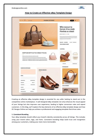 How to Create an Effective eBay Template Design | OC Designs Online ...
