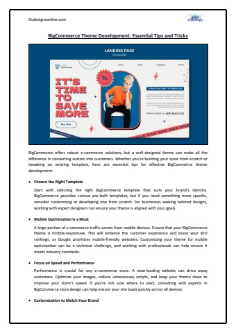 BigCommerce Theme Development: Key Tips & Best Practices | OC Designs Online - OCDesignsOnline ...
