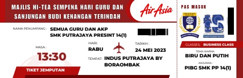 Tiket Jemputan Majlis Hi-Tea - syuhadah zawawi Flip PDF | AnyFlip