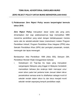 ZERO REJECT POLICY KPM - aulia.khadijah | Membalik PDF Dalam talian | AnyFlip