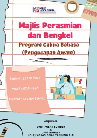 BUKU PROGRAM MAJLIS PERASMIAN DAN BENGKEL PROGRAM CAKNA BAHASA ...