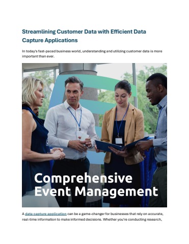Streamlining Customer Data with Efficient Data Capture Applications