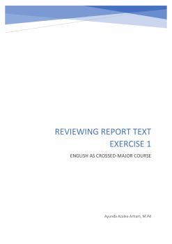 Report text exercise 1 and discussion - UKBM Bhs Inggris kelas X Flip ...