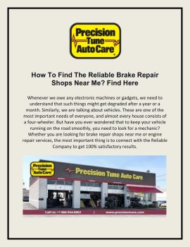 Searching For Brake Repair Shops Near Washington | Precision Tune Auto ...