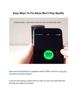 Easy Ways To Fix Alexa Won't Play Spotify - Alexa Customer Service ...