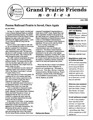 Grand Prairie Friends Notes