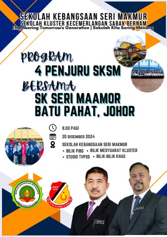 BUKU PROGRAM 4 PENJURU SKSM BERSAMA SK SERI MAAMOR BATU PAHAT 2024